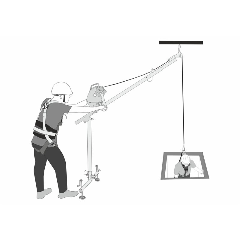 EasySafeWay 2, Pole hoist for confined space entry, retrieval & rescue