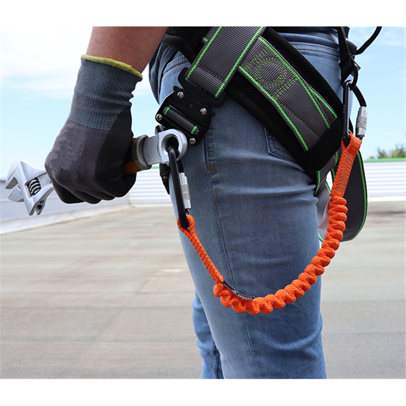 Stretch lanyard for connecting tools kratos safety