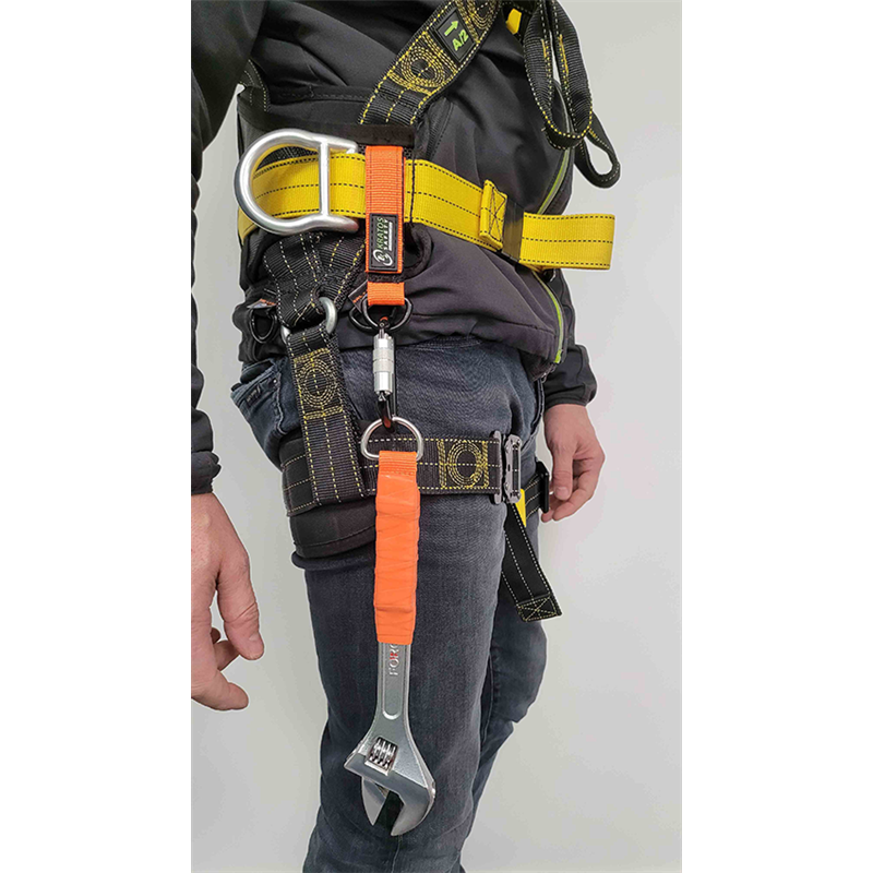 Set of 2 ultra-resistant Velcro tool-holding D-rings