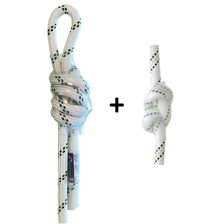 Special length semi-static rope end kit