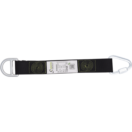 To be fixed on the harness dorsal D-ring through the quick link