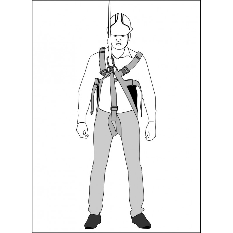 Evacuation Triangle for rescue or injured personnel metallic D-Rings